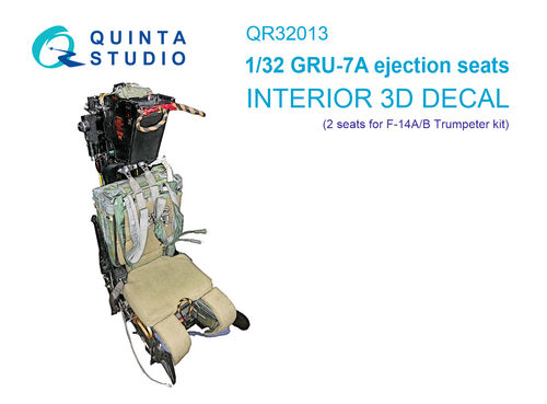 Quinta Studio QR32013 F-14 A/B - GRU-7A Ejection Seats 3D Interior Decal 2 pcs (for Trumpeter kits)