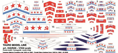 TAURO MODEL 350-A08 Naval Flags - Soviet Navy