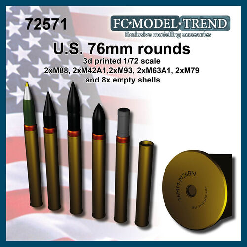 FC ModelTrend 72571 U.S. 76mm Rounds