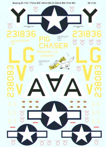 Microscale 481122 Boeing B-17 G Flying Fortress (2 schemes)