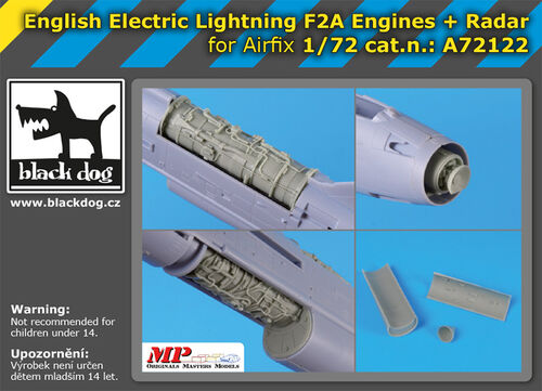 Black Dog A72122 English Electric Lightning F2A Engines And Radar (For Airfix)