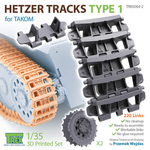 T-Rex Studio 85064-2 Hetzer Tracks Type 1 For TAKOM
