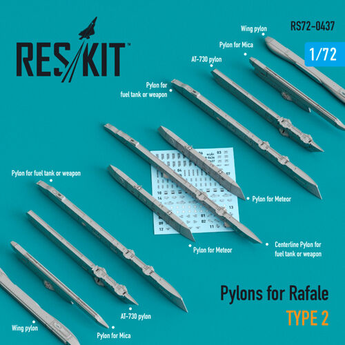 RES/KIT 72-0437 Pylons For Rafale Type 2