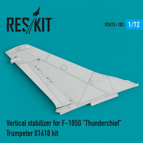 RES/KIT U72-0183 Vertical stabilizer for F-105G "Thunderchief" Trumpeter 01618 kit