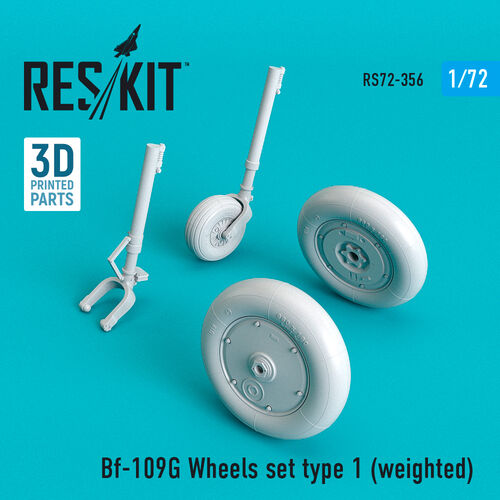 RES/KIT 72-0356 Bf-109G wheels set type 1 (weighted)