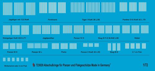 Peddinghaus-Decals 3020 Kill Markings For German Tanks And Anti Aircraft Guns