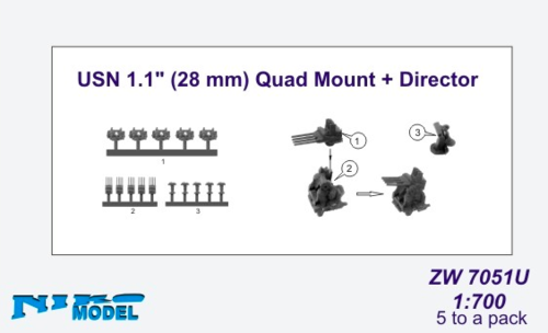 NIKO MODEL ZW7051U USN 1.1" 28 mm Quad Mount + Director