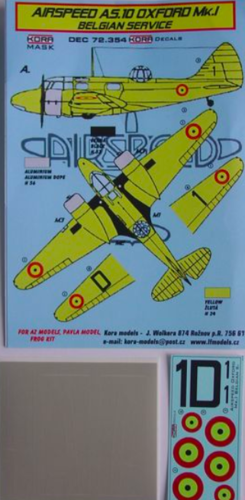 Kora Models Dec72354 Airspeed Oxford Mk.I Belgian + mask