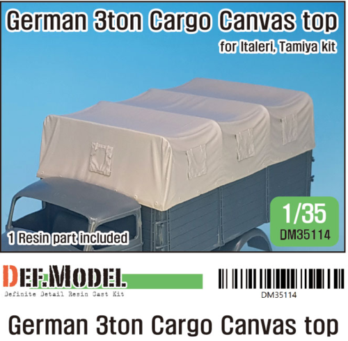 DEF Model DM35114 German 3ton Cargo truck Canvas top