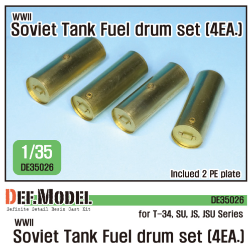 DEF Model DE35026 WWII Soviet Tank series Fuel drum set (4EA) (for 1/35 kit)