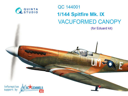 Quinta Studio QC144001 Spitfire Mk.IX vacuformed clear canopy