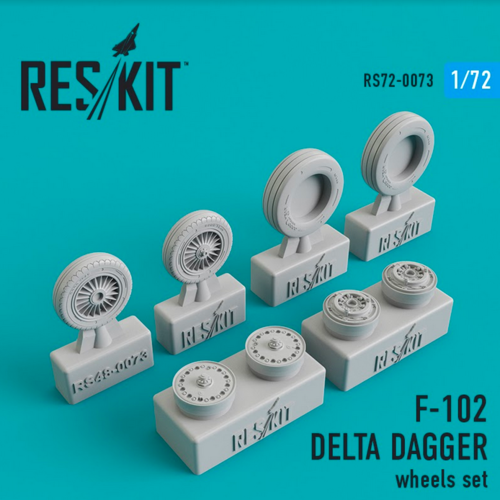 DISCONTINUED RES/KIT 72-0073 Convair F-102 Delta Dagger wheels set