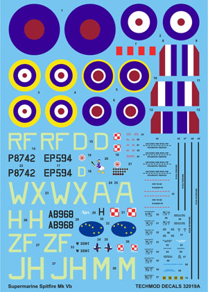 Techmod 32019 Supermarine Spitfire Mk VB