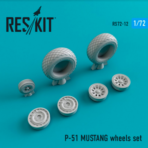 RES/KIT 72-0012 North American P-51 MUSTANG wheels set