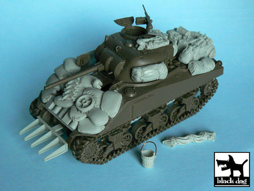 Black Dog T48003 US Sherman accessories set for Tamiya 32505, 36 resin parts