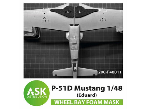 Art Scale Kit F48011 North American P-51 D Mustang - Wheel Bay Foam Mask (for Eduard Kits)