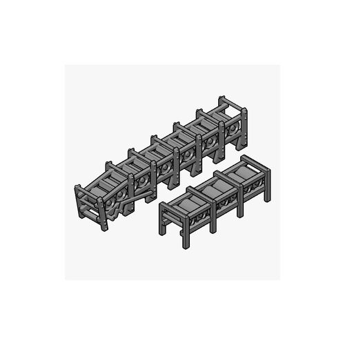 Black Cat Models AC350031a Mk.9 Mod.0 Release Tracks for Mk.6 Depth Charges with Stowage Racks (2 pcs)