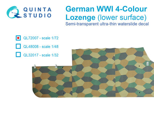 Quinta Studio QL72007 German WWI 4-Colour Lozenge (Lower Surface)