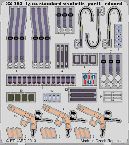 Eduard 32763 Lynx Mk.88 seatbelts REVELL