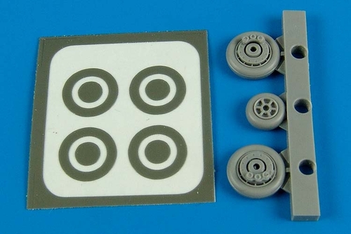 Aires 7291 F9F Panther wheels & paint masks Hobby boss