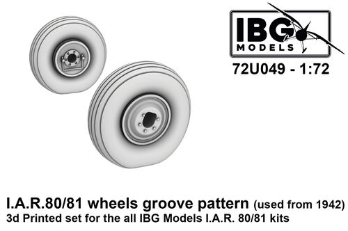 IBG 72U049 IAR-80/81 C - Wheels Groove Pattern (used from 1942) 3D-Printed (for IBG kits)