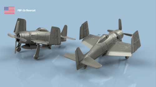 L'Arsenal 2.0 3D400490 Grumman F8F-1b Bearcat folded wings - 3D printing (5 pcs)