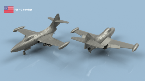L'Arsenal 2.0 3D350432 Grumman F9F-2 Panther unfolded wings - 3D printing (5 pcs)