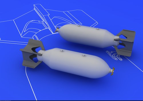 Eduard 648081 US 500lb bombs (2 pcs)