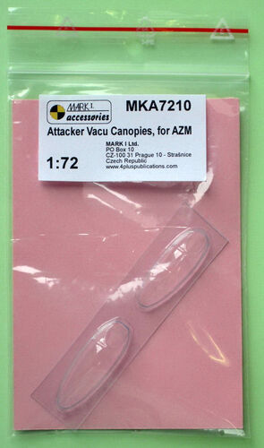 Mark I Models A7210 Supermarine Attacker F.1/FB.2 - Vacu Canopy 2 different types (for AZ Models kits)