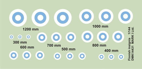 Mark I Decals DMK14431 Finnish Insignia - Roundels (2 sheets)