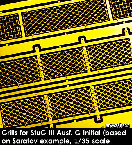 Rado Miniatures 35PE22 Grills For StuG III Ausf. G Initial (Based On Saratov Example))