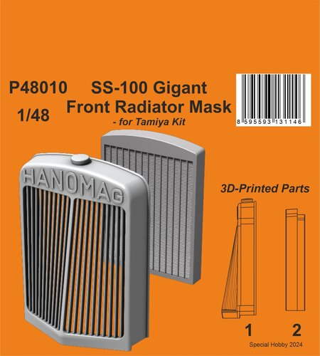 CMK P48010 SS-100 Gigant Front Radiator Mask (For Tamiiya Kit)