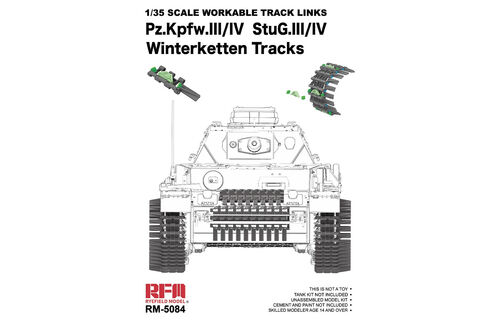 Rye Field Model RM-5084 Workable Track Links - Winterketten Tracks For Pz.Kpfw. III/IV And StuG.III/IV