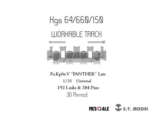 ET Model P35-001 German PzKpfw.V Panther Late Version - Workable Track