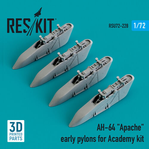 RES/KIT U72-0228 AH-64 "Apache" Early Pylons For Academy Kit