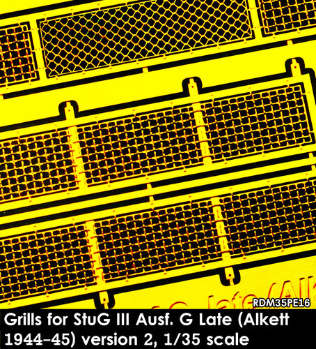 Rado Miniatures 35PE16 Grills For StuG III Ausf. G Late (Alkett 1944-45) - Version 2