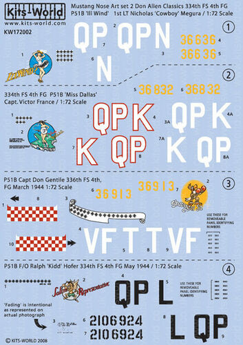 Kits World 172002 North-American P-51 B Mustang Nose Art