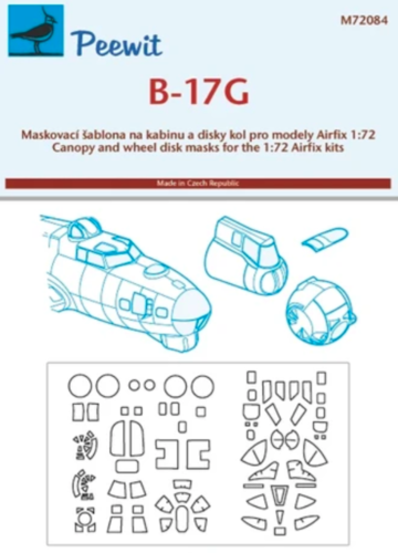 Peewit 72084 Canopy mask for B-17G Airfix
