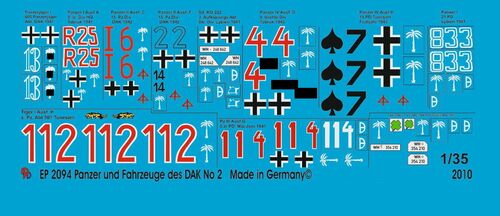 Peddinghaus-Decals 2094 11 Tanks And Vehicles Of The DAK No. 2