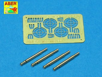 Aber A32008 Set of 4 German barrels for Oerlikon 20mm aircraft machine guns MG FF with sights