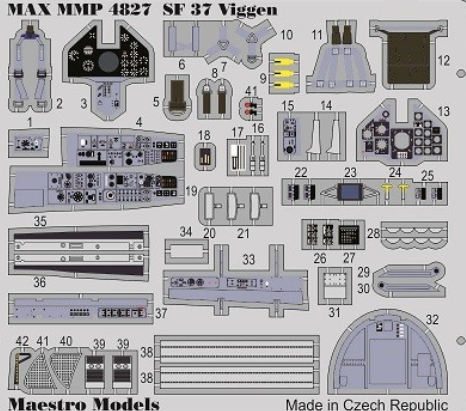 Maestro Models P4827 SAAB SH/ SF37 Recce-Viggen detail set