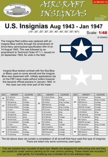 Armycast ACM49016 U.S. Insignias August 1943 - January 1947