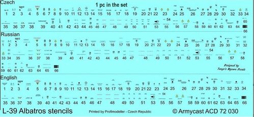 Armycast ACD72031 L-39 C/ZO/ZA - Stencils