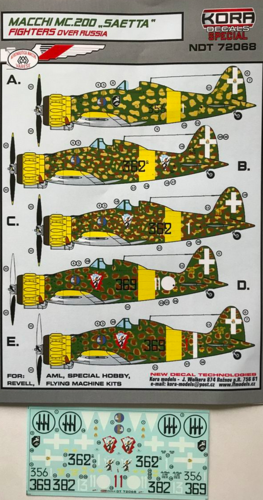Kora Models NDT72068 Macchi MC.200 SAETTA Fighter over Russia