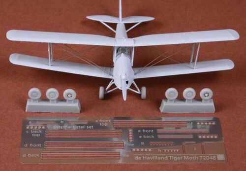 SBS Model 72048 De Havilland Tiger Moth rigging set & wheels