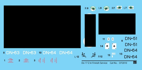 SBS Model D72010 Do-17Z Finnish Air Force WW II