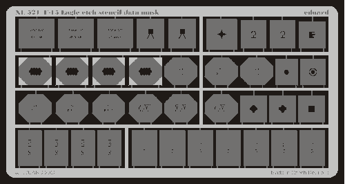 Eduard XL521 F-15 etch stencil data mask -etch