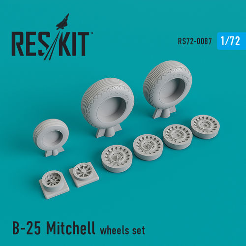 RES/KIT 72-0087 B-25 Mitchell wheels set