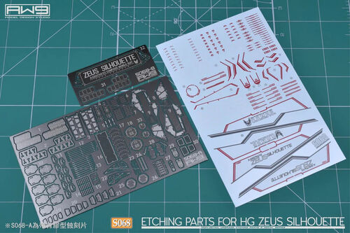Madworks AW9 S68 Detail-Up Parts And Decal For HG A-GXQ754/V2 Zeus Silhouette