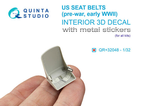 Quinta Studio QR+32048 Pre-war/early WWII US fighter seat belts (with metal buckles) (All kits)